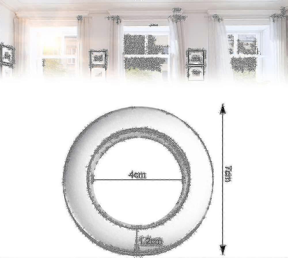 50 Pieces Plastic Curtain Rings Curtain Eyelet Rings 40mm Plastic Rings ...