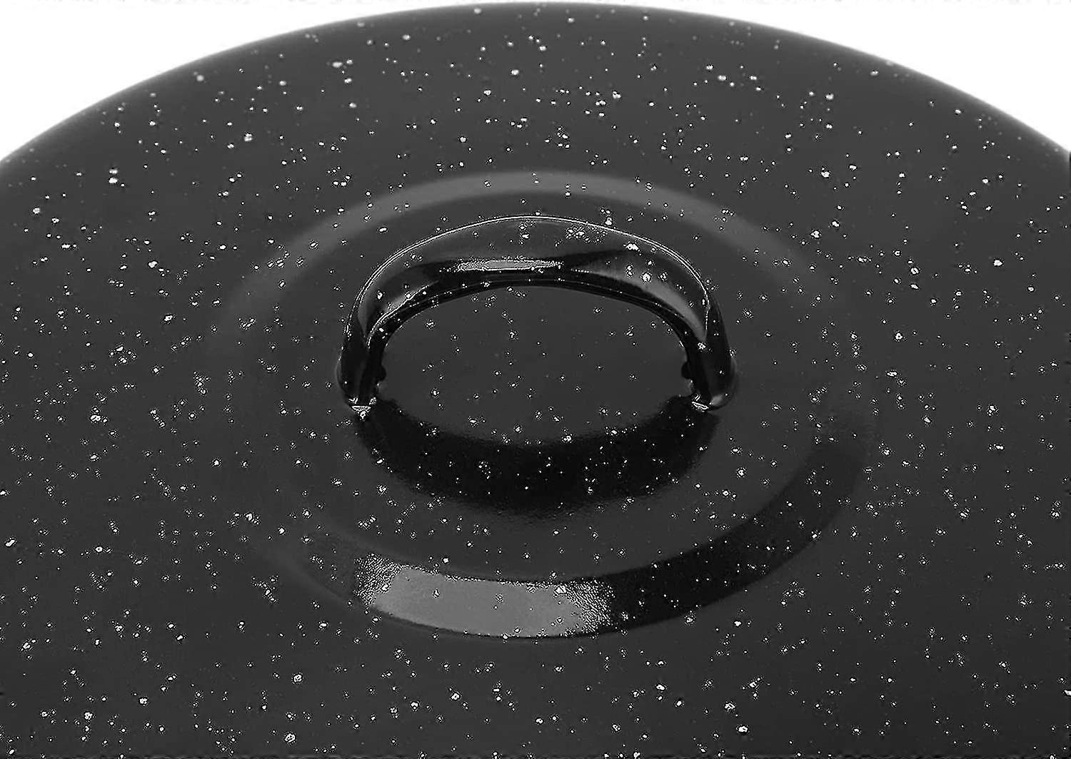 Covered Round Roaster, Non Stick Roasting Pan With Lid And Shelf,enamel ...