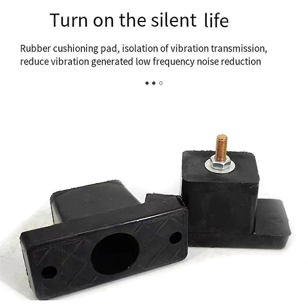 4 Pack Cushion Air Conditioner Rubber Shock Absorbing Anti-vibration Isolator Pads Bracket Black ...