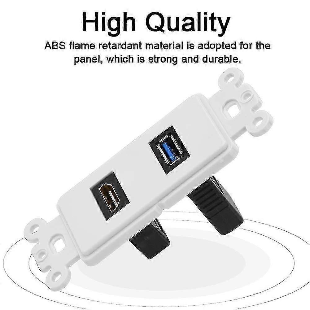 Hdmi And Usb 3.0 Socket Wall Socket, Flush-mounted Socket Wall Plate ...