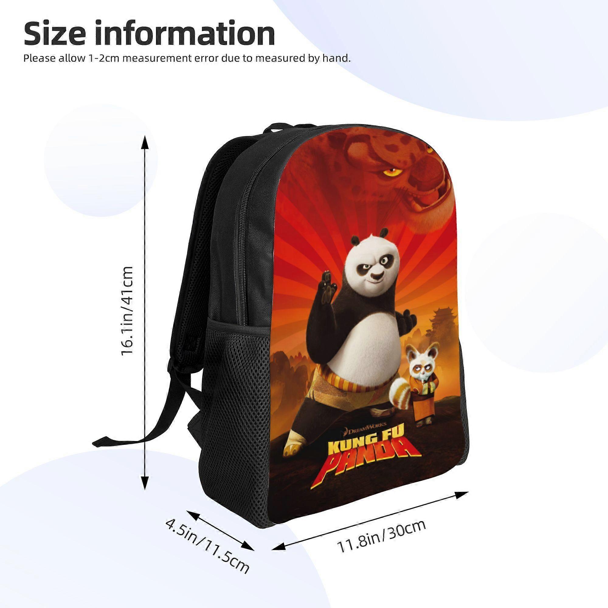 j781 Kung Fu Panda Backpack for Adult Kids, Simple Lightweight Casual ...