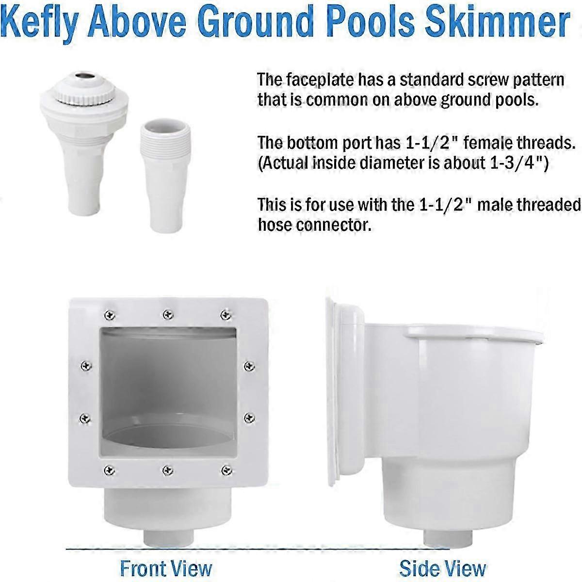 Above Ground Pool Skimmer,Thru-Wall Skimmer with Accessory, Swimming ...