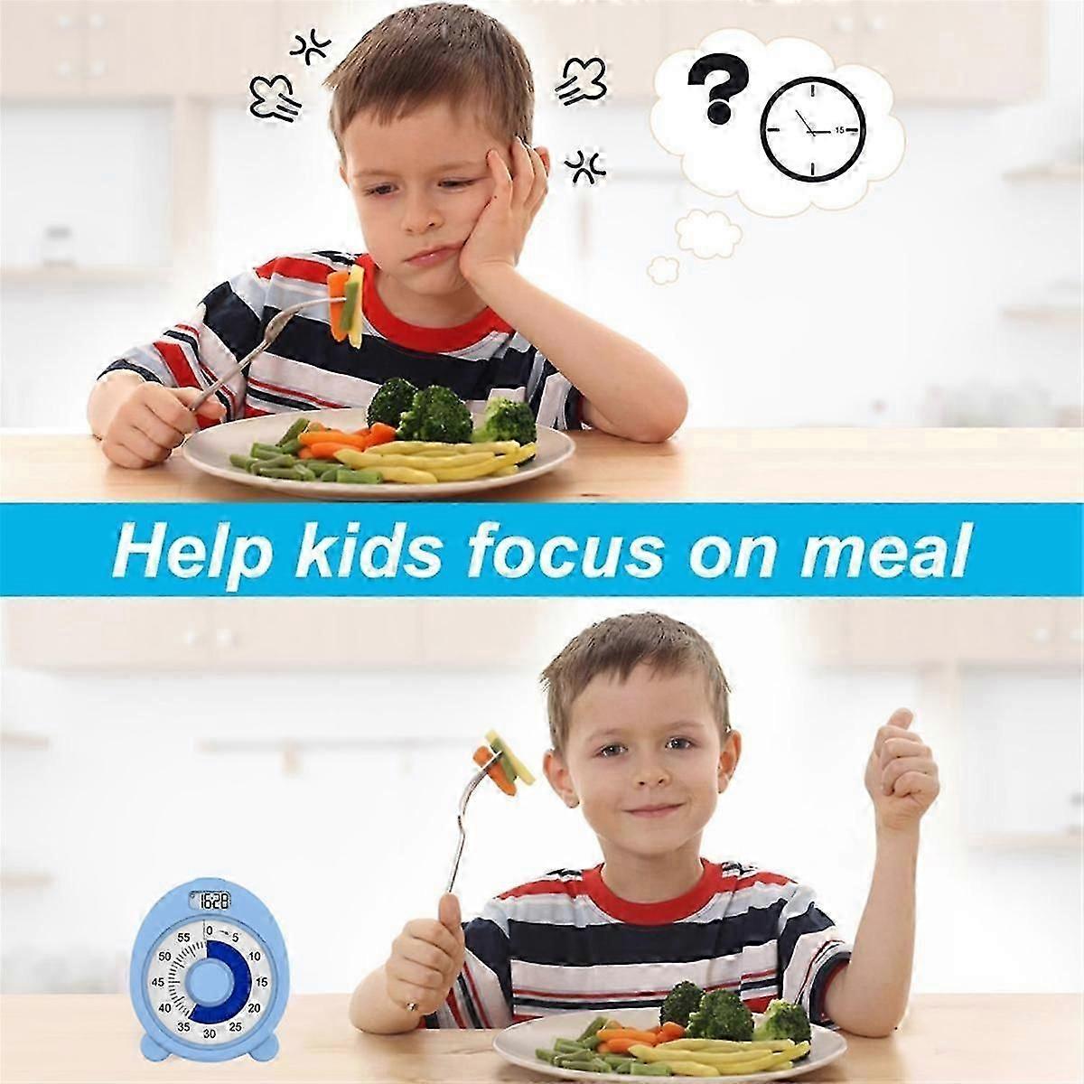 Rechargeable Visual Timer with Clock and Night Light,60 Minute ...