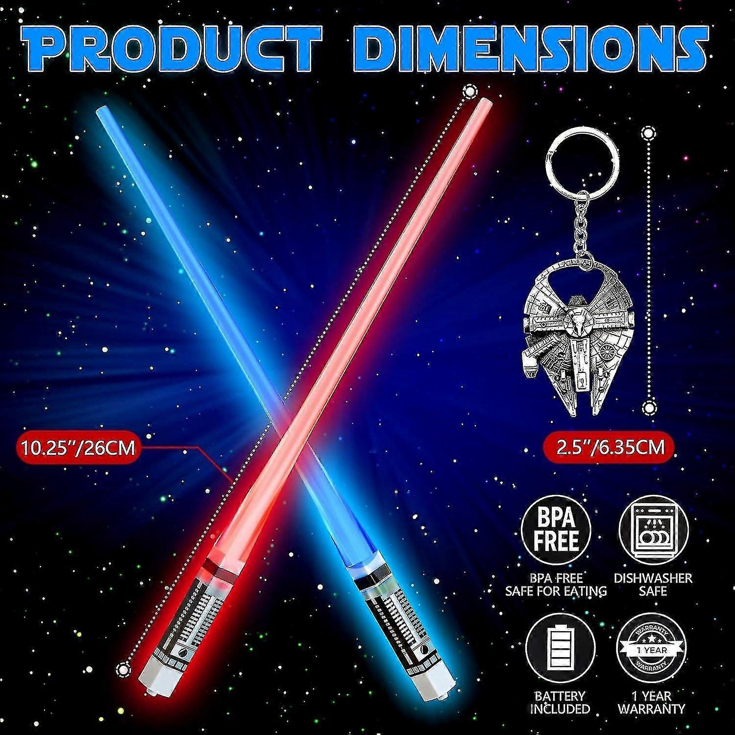 Lightsaber Chopsticks Light Up Glowing Chop Sticks For Star Wars Gifts ...