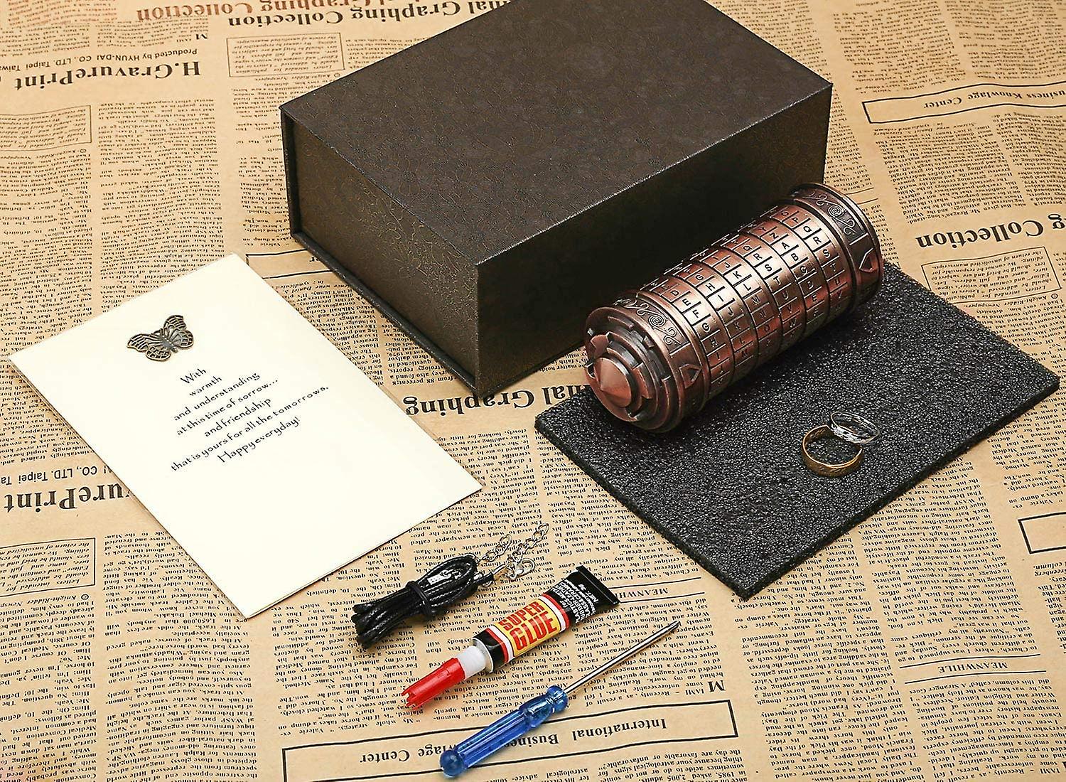 Password Mini Lock Puzzle Box With Hidden Compartment Anniversary ...