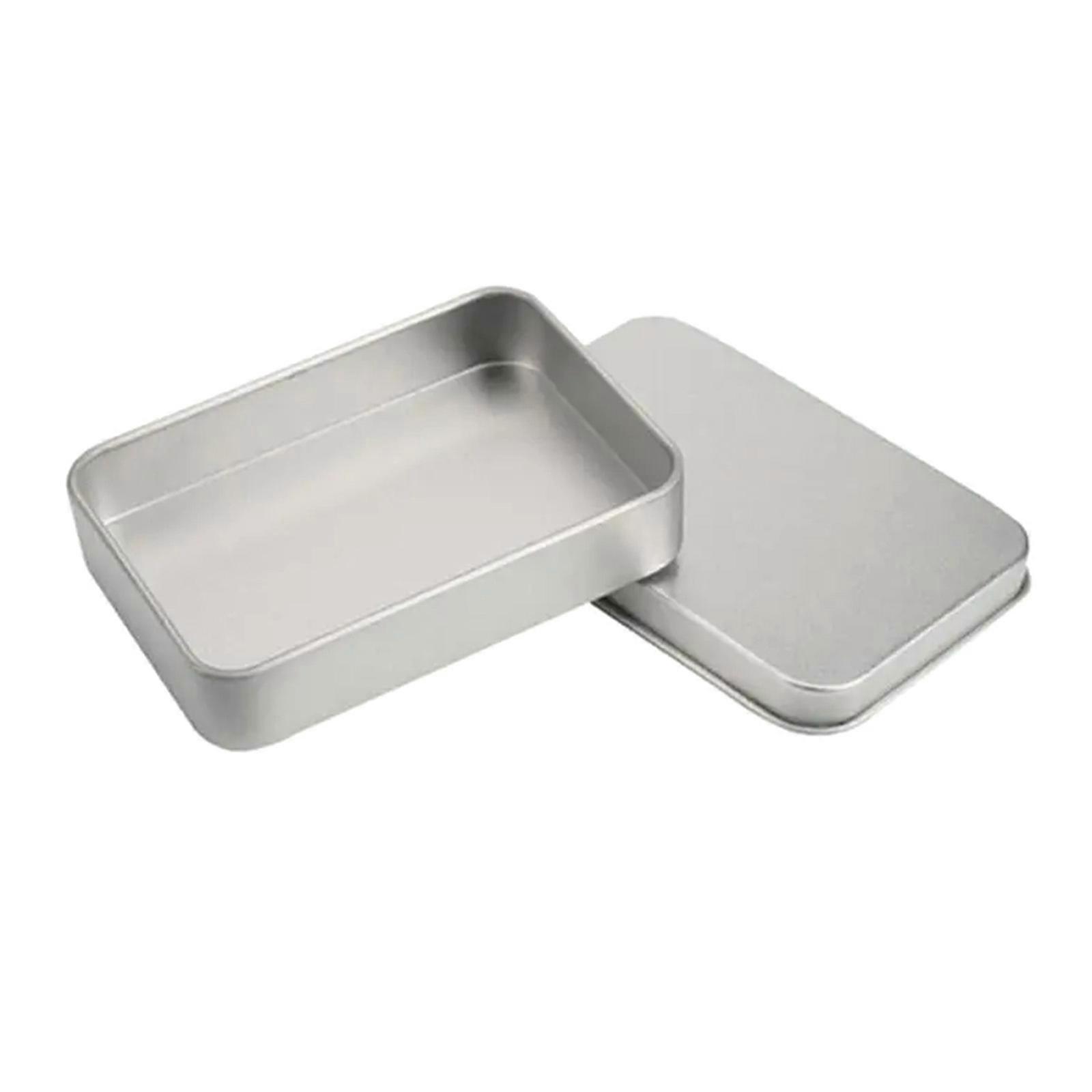 Metal Rectangular Empty Tins Simple Elegant Storage Box Home Desktop ...