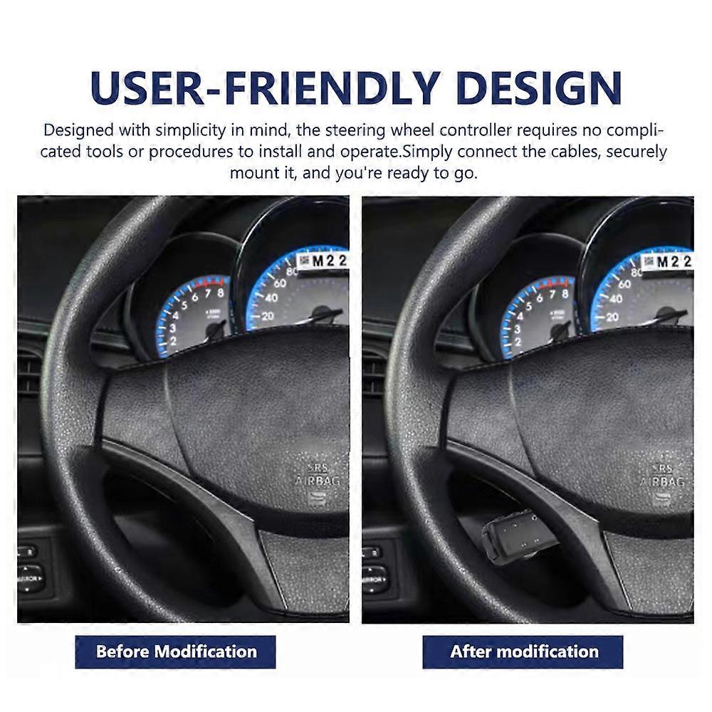 Car Multifunctional Steering Wheel Controller 7-Keys Universal Steering ...