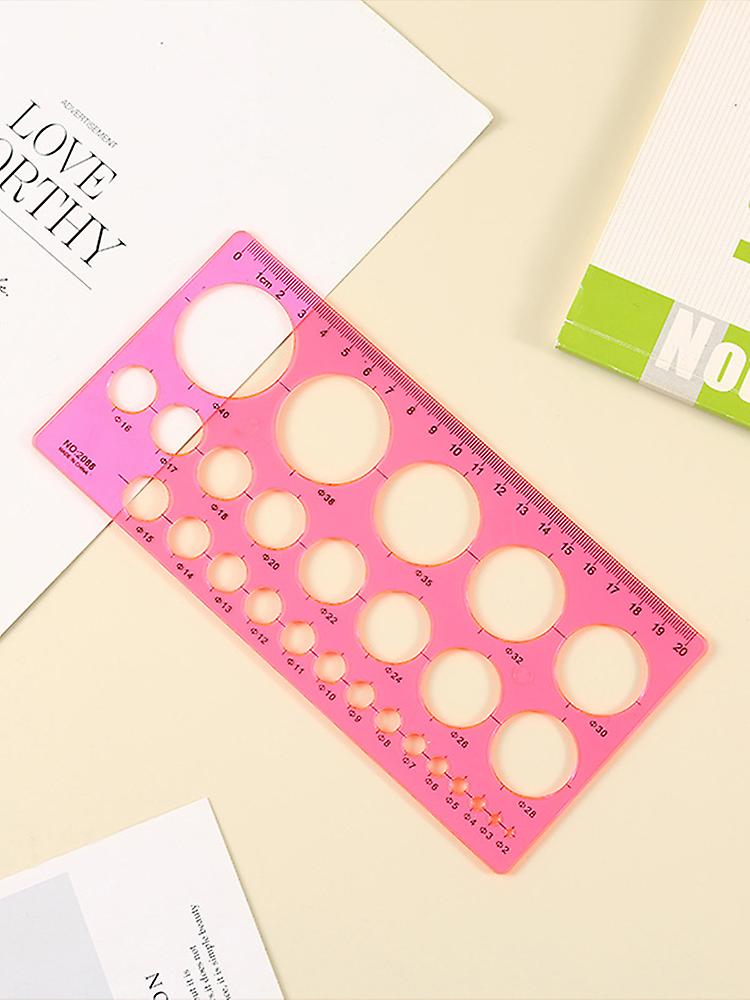 Circle Template for Drawing, Transparent Plastic Geometric Stencil ...