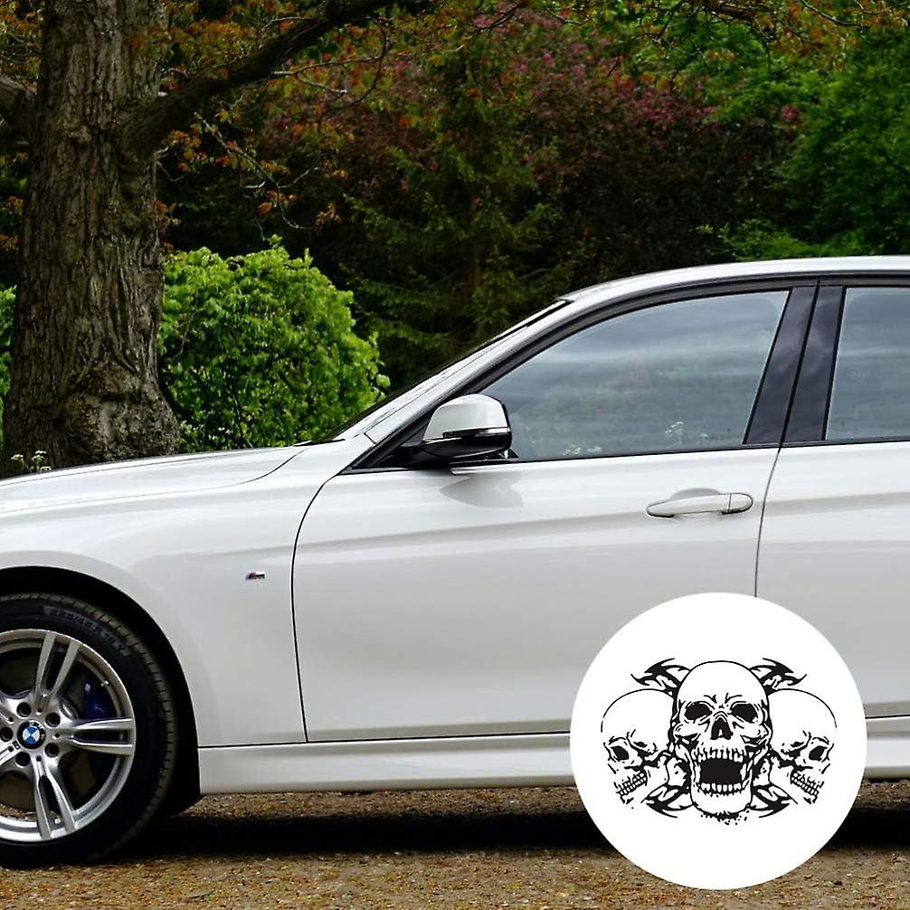 Car Skull Vinyl Sticker Halloween Hood Decal Three Skull Cars Trucks ...