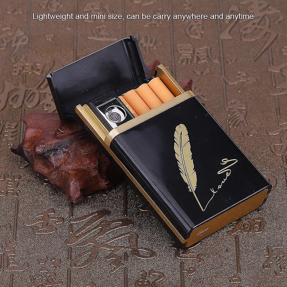 Portable Cigarette Box with USB Rechargeable Electric Lighter Super ...