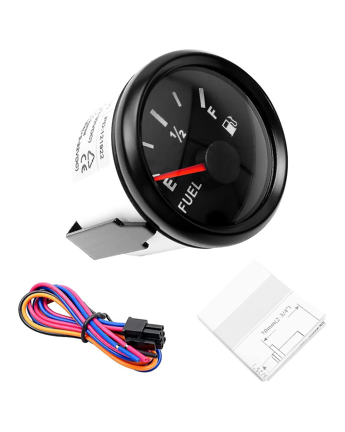 0-90 ohm Fuel Gauge fit for Car Boat Motorcycle Tractor Generator Yacht ...