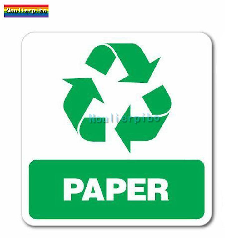 Recycling Paper Cans Plastic Glass Eco Friendly Decal Pvc Car Sticker ...