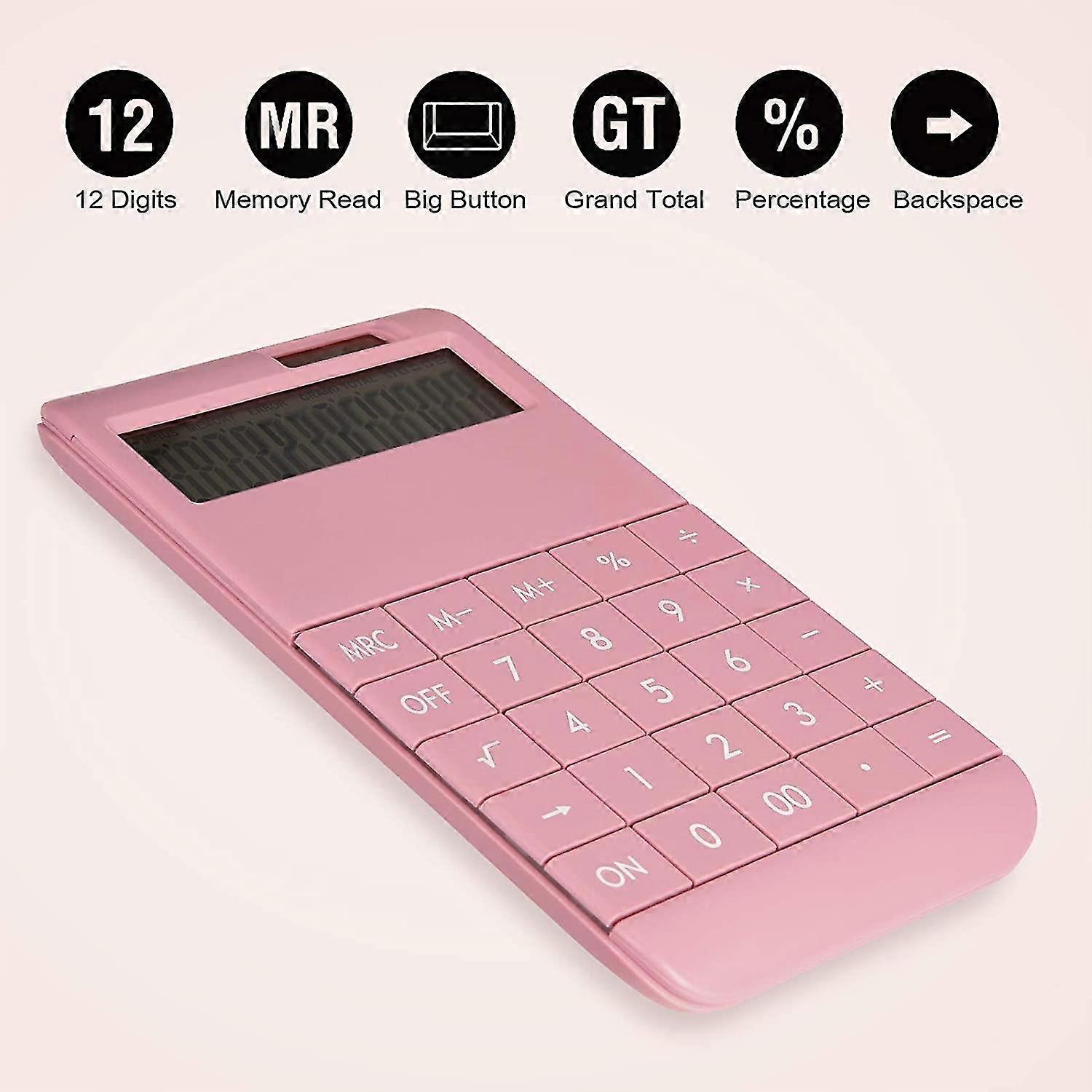 Basic Standard Calculator 12 Digit Desktop Calculator With Large Lcd ...