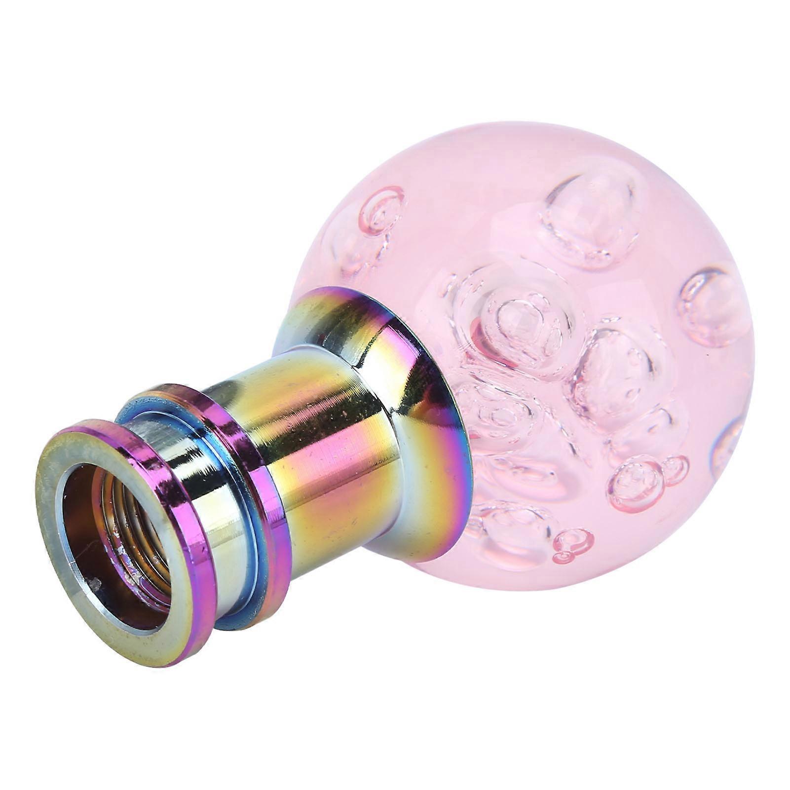 Manual Shift Knob Gear Stick Shifter Pink Crystal Bubble with 3 ...