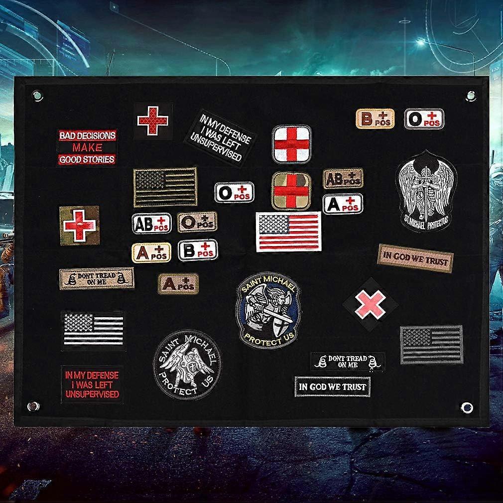 Military Tactical Patch Panel With Morale Patch Panel (60 X45Cm),Black ...