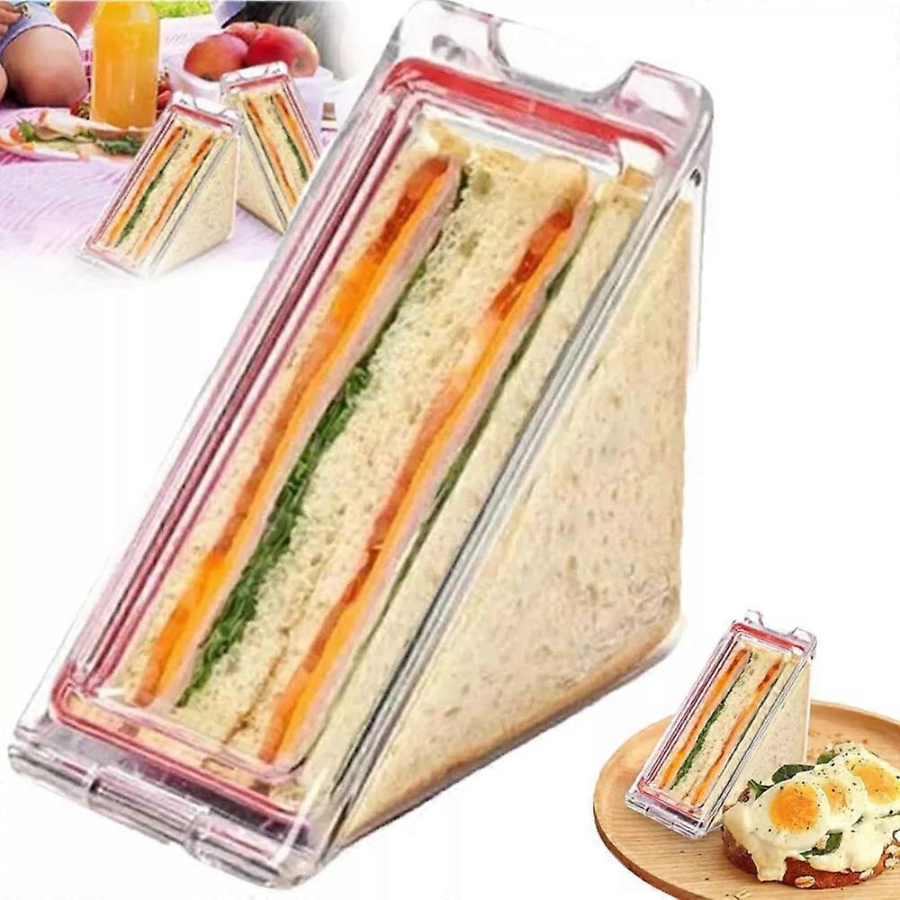 2X Triangle Sandwich Container Plastic Sandwich Bag Reusable Sandwich ...