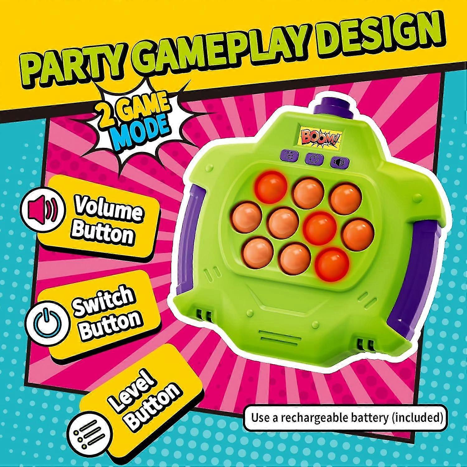 Balloon Fast Push Bubble Game, Quick Push Pop Game It Light up Fidget ...