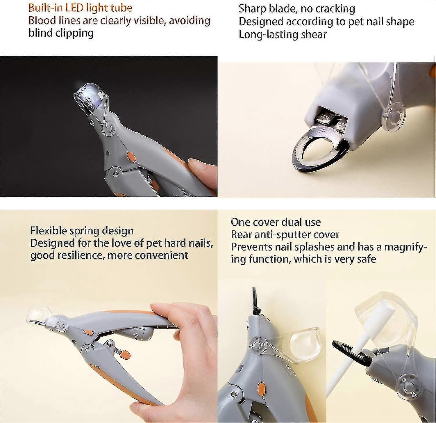 Pet Nail Clippers With Led Light For Rabbits Guinea Pigs | Fruugo UK