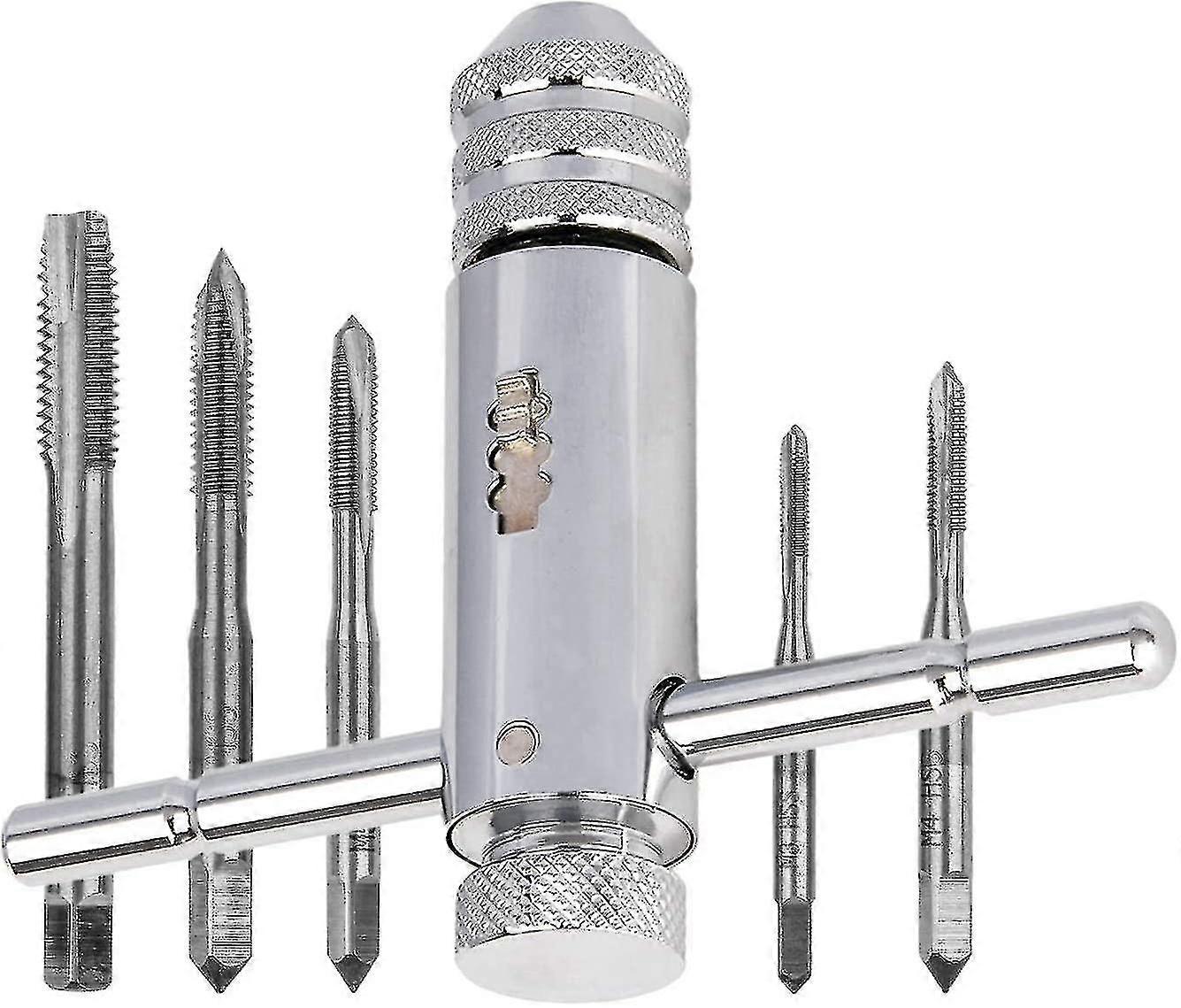 Tap Drill Set Hss Titanium Coated With Ratchet With Adjustable Handle ...