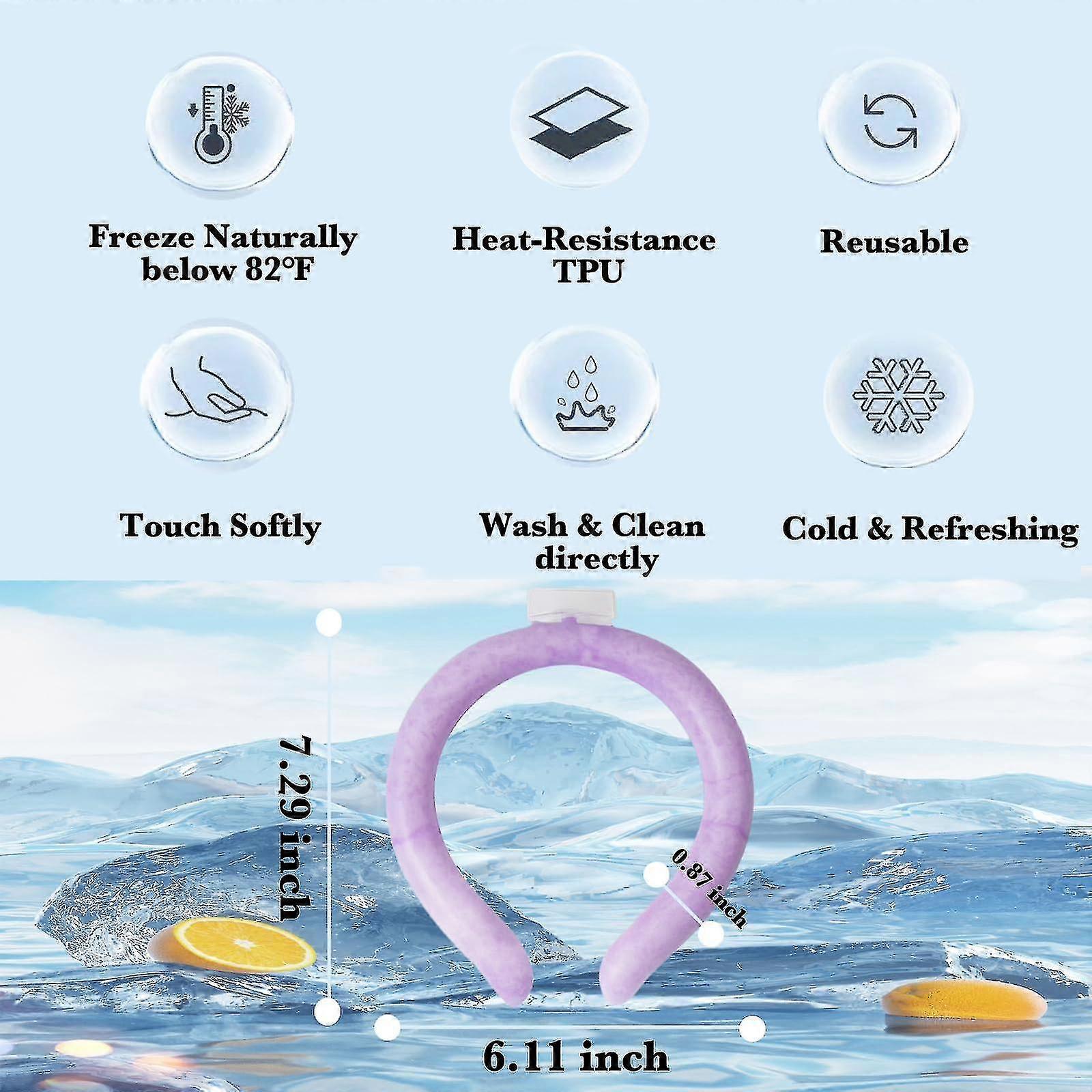 Neck Cooling Tube- Outdoor Activities With Gel Ice Packs For Personal ...