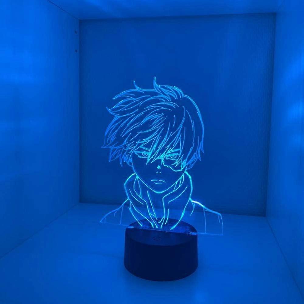 Anime My Hero Academia Shoto Todoroki Face 3D Illusion Night Light for ...