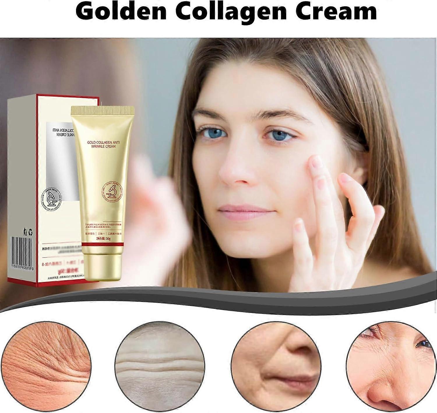 Gold Collagen Anti-Wrinkle Moisturizing Cream, Hydrates, Reduces Fine ...