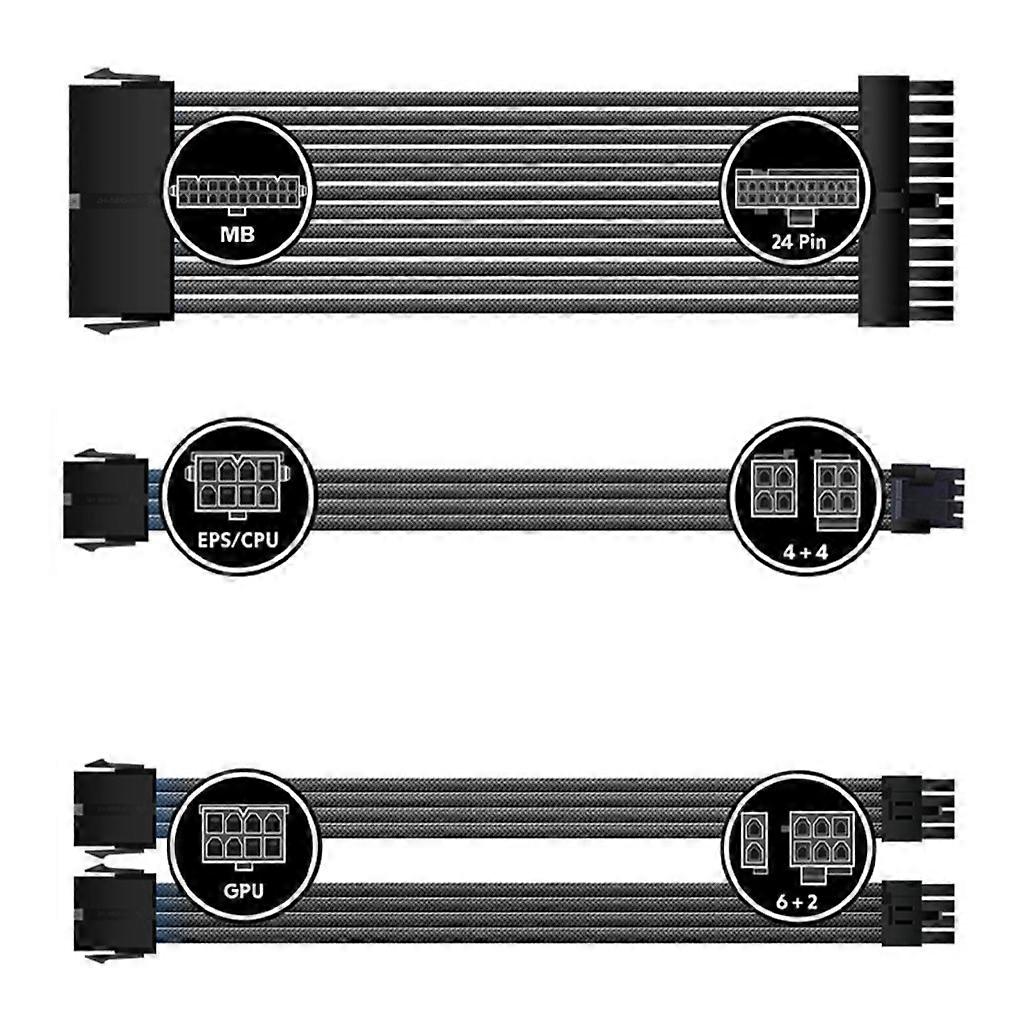 Computer PSU Atx Power Extension 1x24Pin, 4+4(8Pin) CPU EPS, PCIE 6+2P ...
