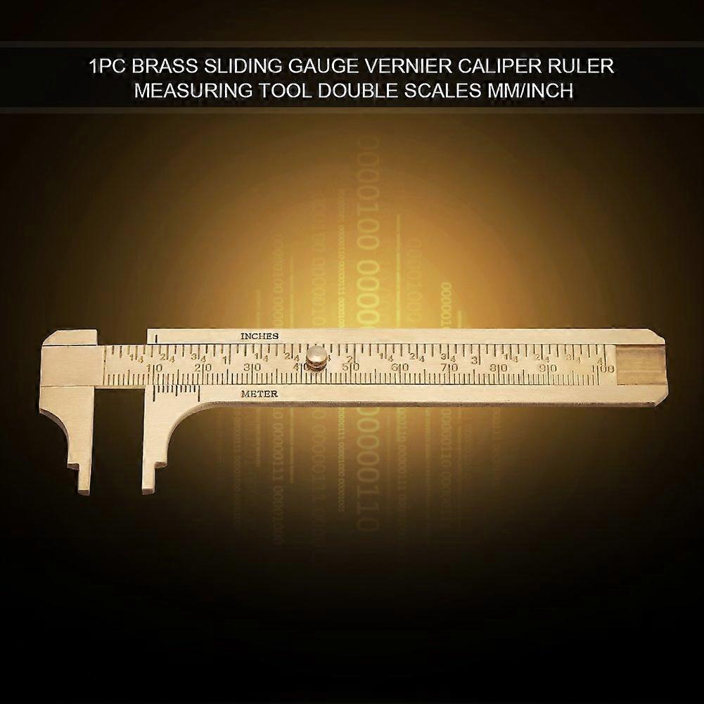 Handy Brass Vernier Caliper Dual Scale Measuring Tool Mini Brass Pocket ...