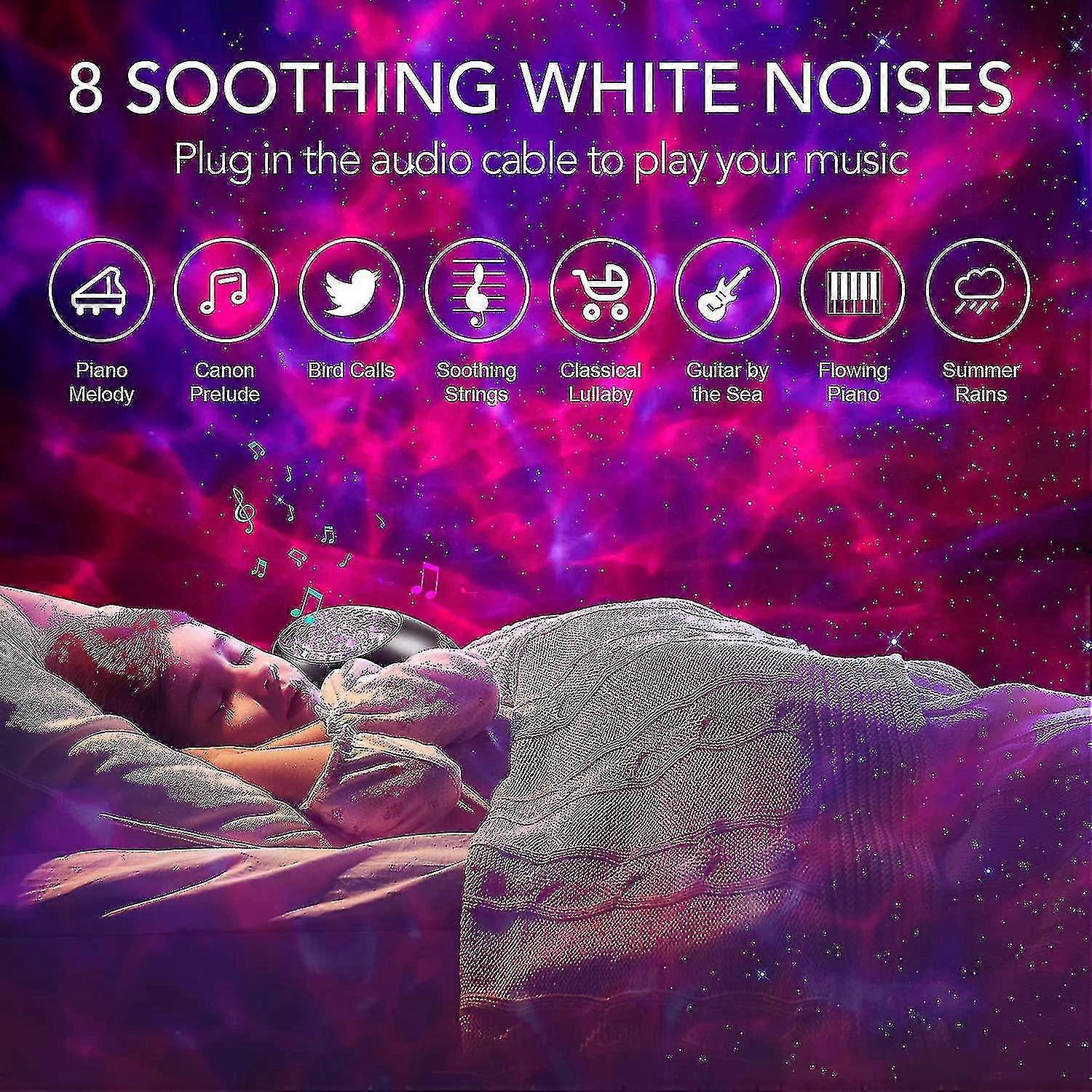 Galaxy Projector, Night Light Star Projector Kids Room White Noise ...