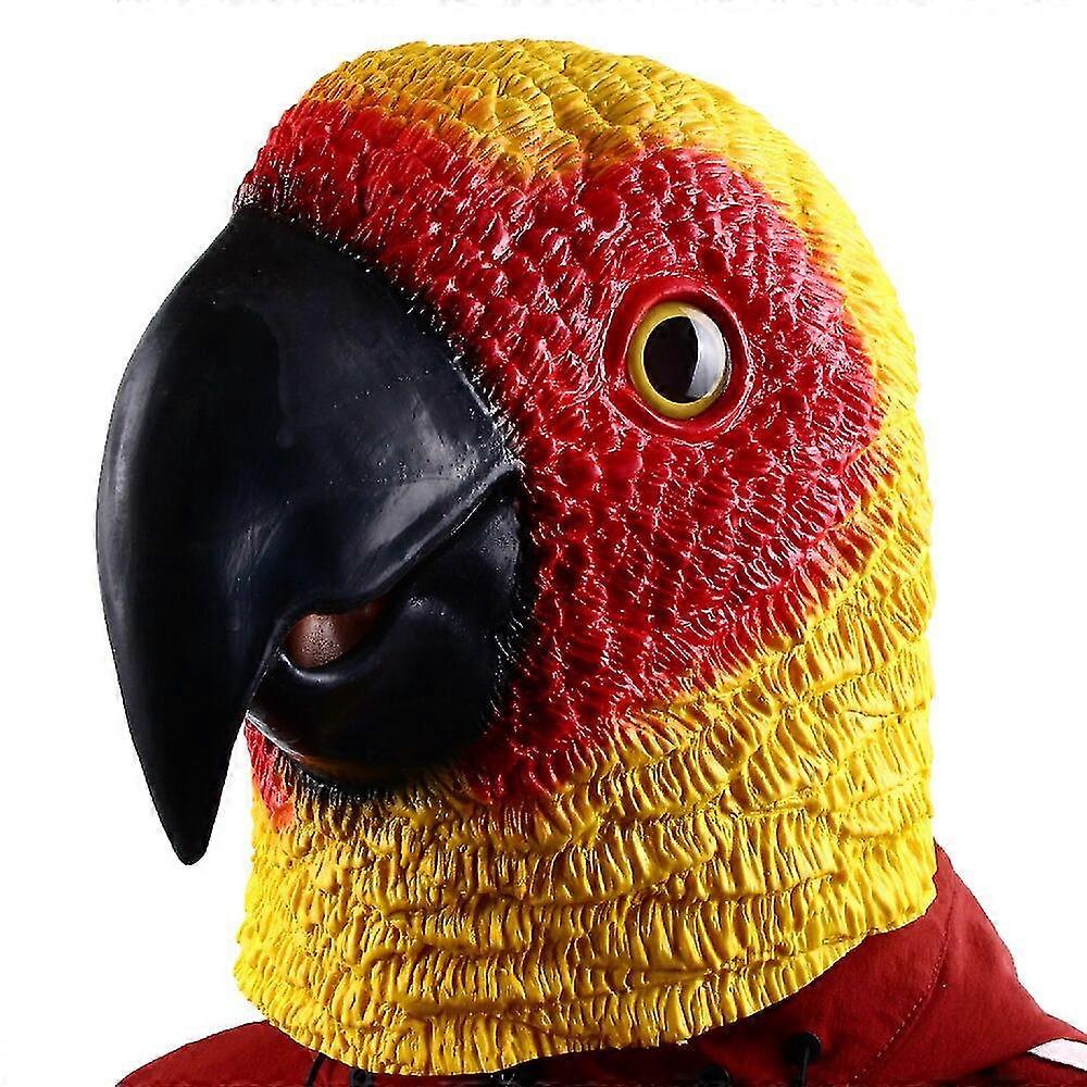 Novelty Parrot Mask Latex Animal Bird Head Mask For Halloween Costume ...