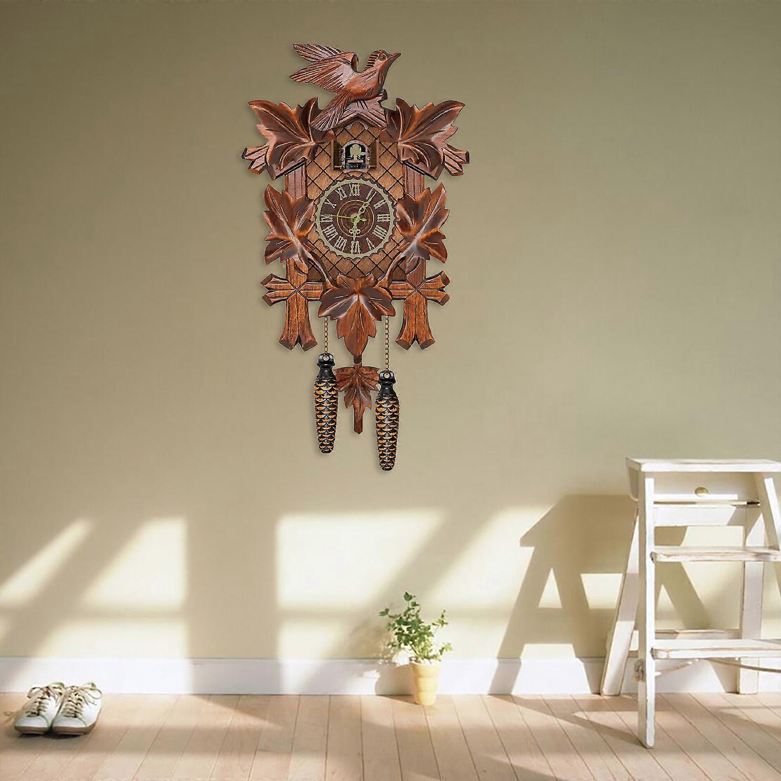 Cuckoo Wall Clock with Chime and Moving Tail - Nordic Retro Design ...