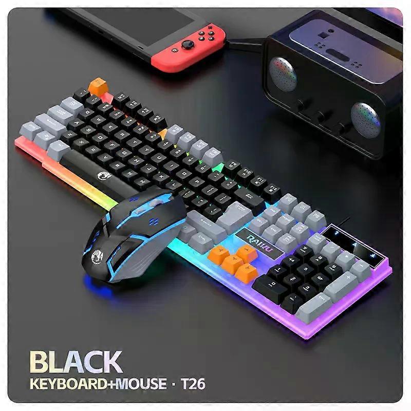 Single keyboard and keyboard mouse RAIKU T26 Three tone Luminous ...