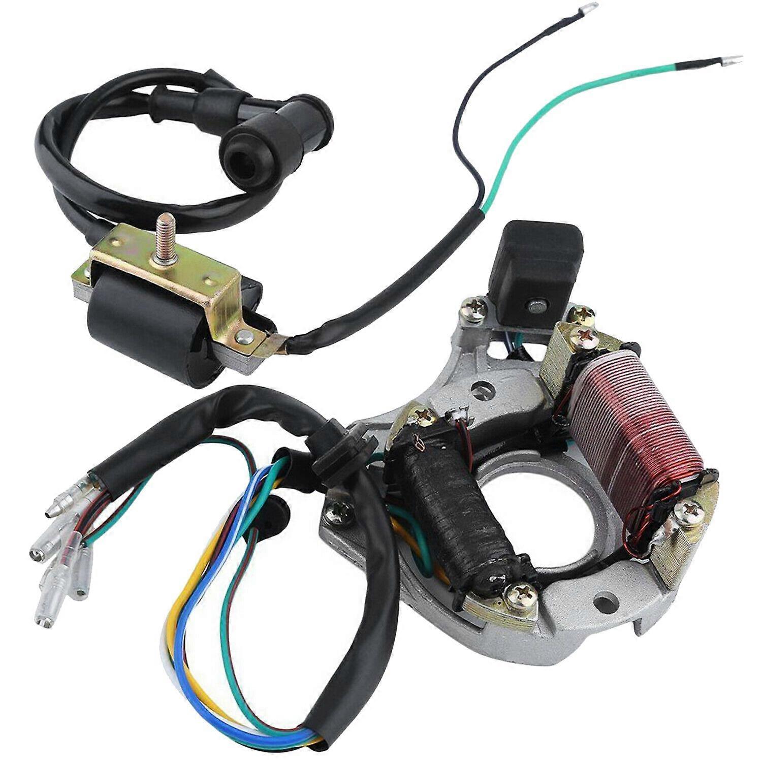 Complete Stator Wiring Harness CDI Ignition Coil Solenoid Set for ATV ...