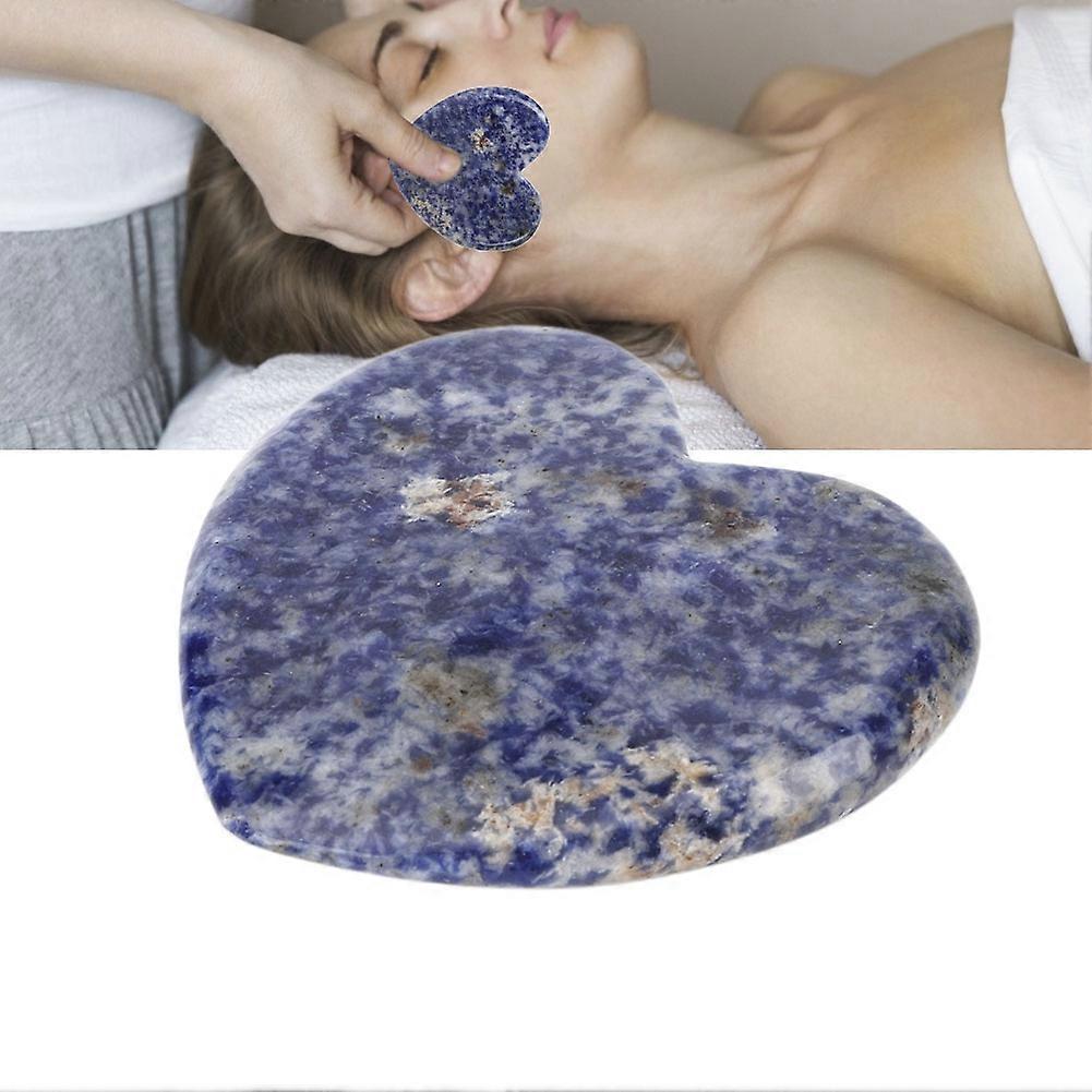 Natural Blue Jade Crystal Scrapping Plate Health Healing Care Massage ...