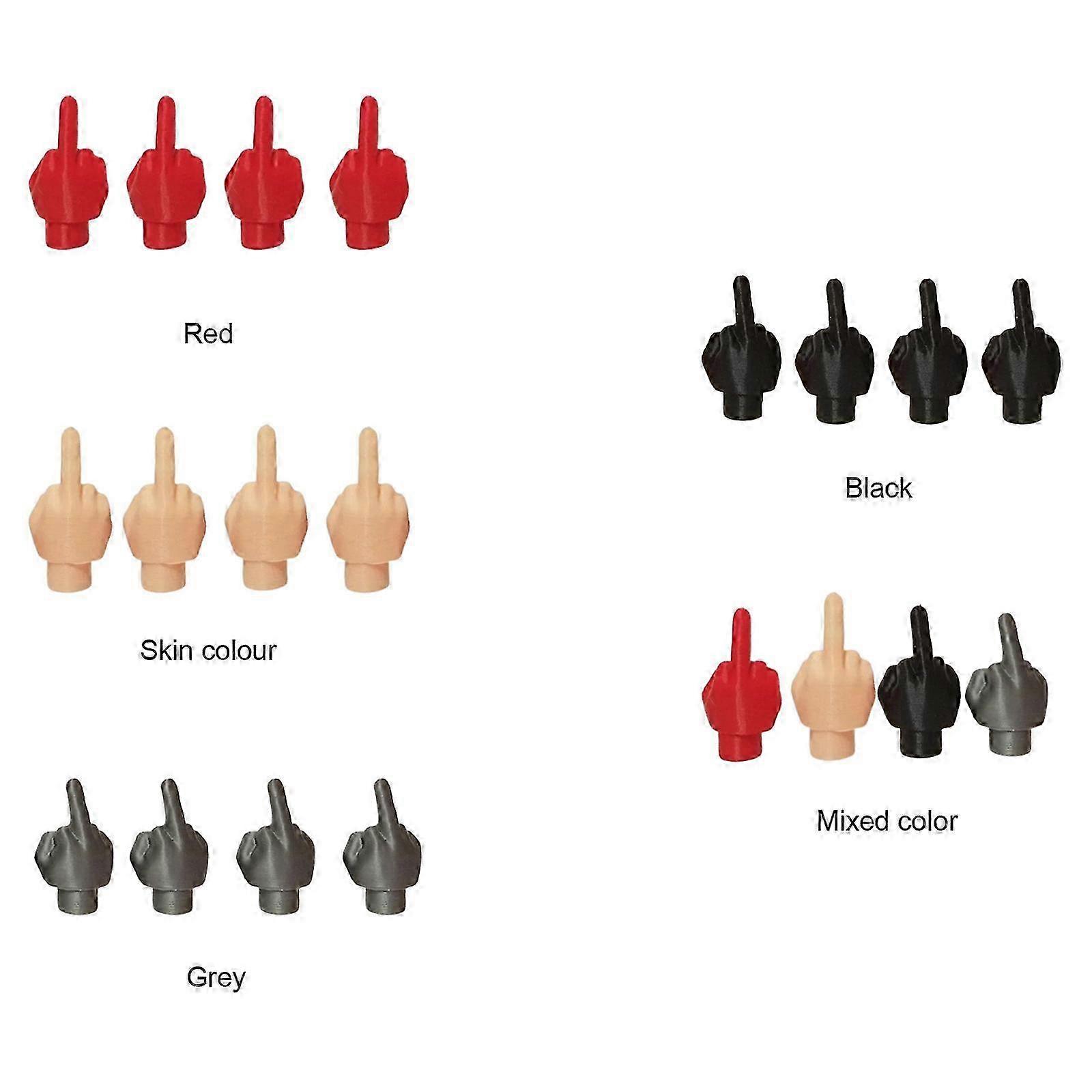 4 Pack of comical Middle Finger Valve Stem Caps for Vehicle and Bicycle ...