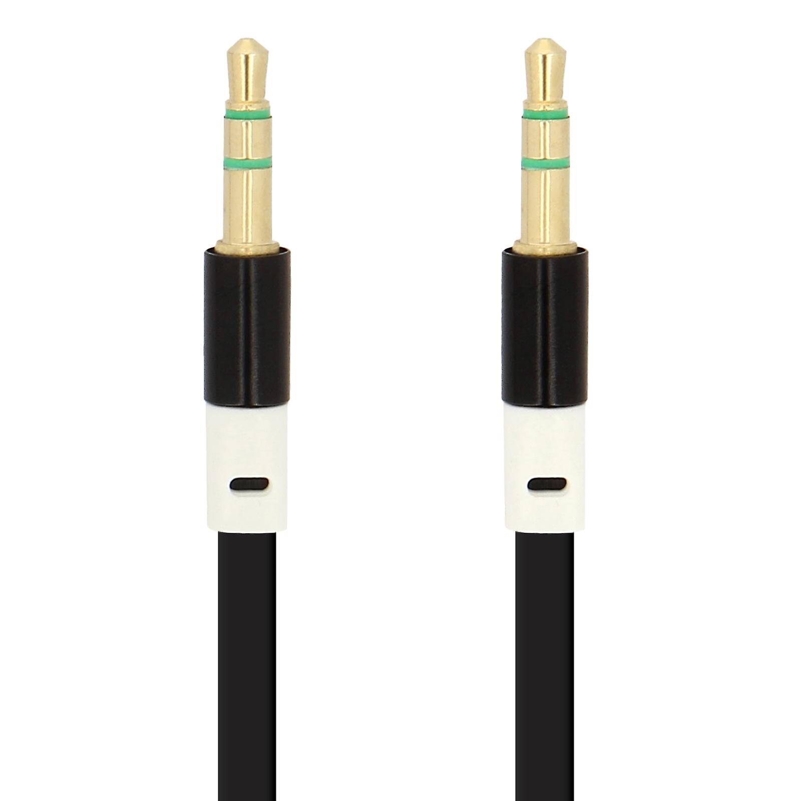 Aux Audio Cable Jack Male / Male 3.5mm Length 1m, Black | Fruugo US