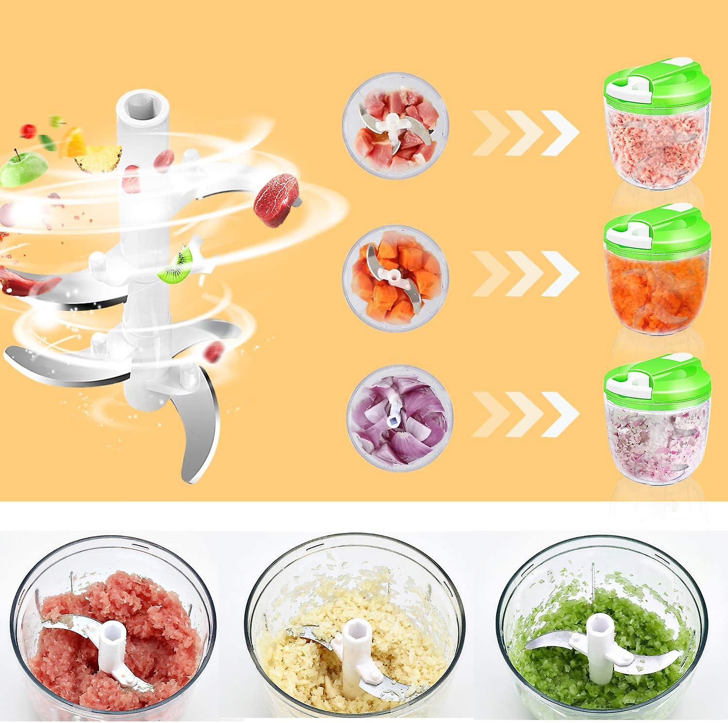 Onion Cutters With Cable, 900ml Onion Smelled Food Processor Multi ...