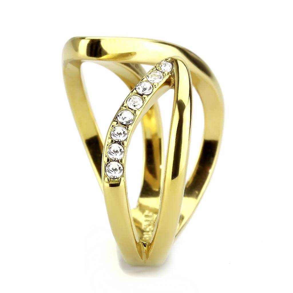 TK3710 - IP Gold(Ion Plating) Stainless Steel Ring with Top Grade ...