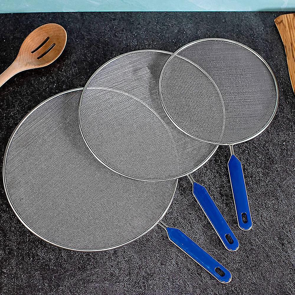 3 Pack Grease Splatter Screen For Frying Pan Cooking,stainless Steel ...