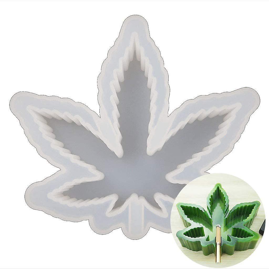 Weed Silicone Cigar Ashtray Resin Mold Maple Leaf Debowler Ashtray Unbreakable Resin Casting ...