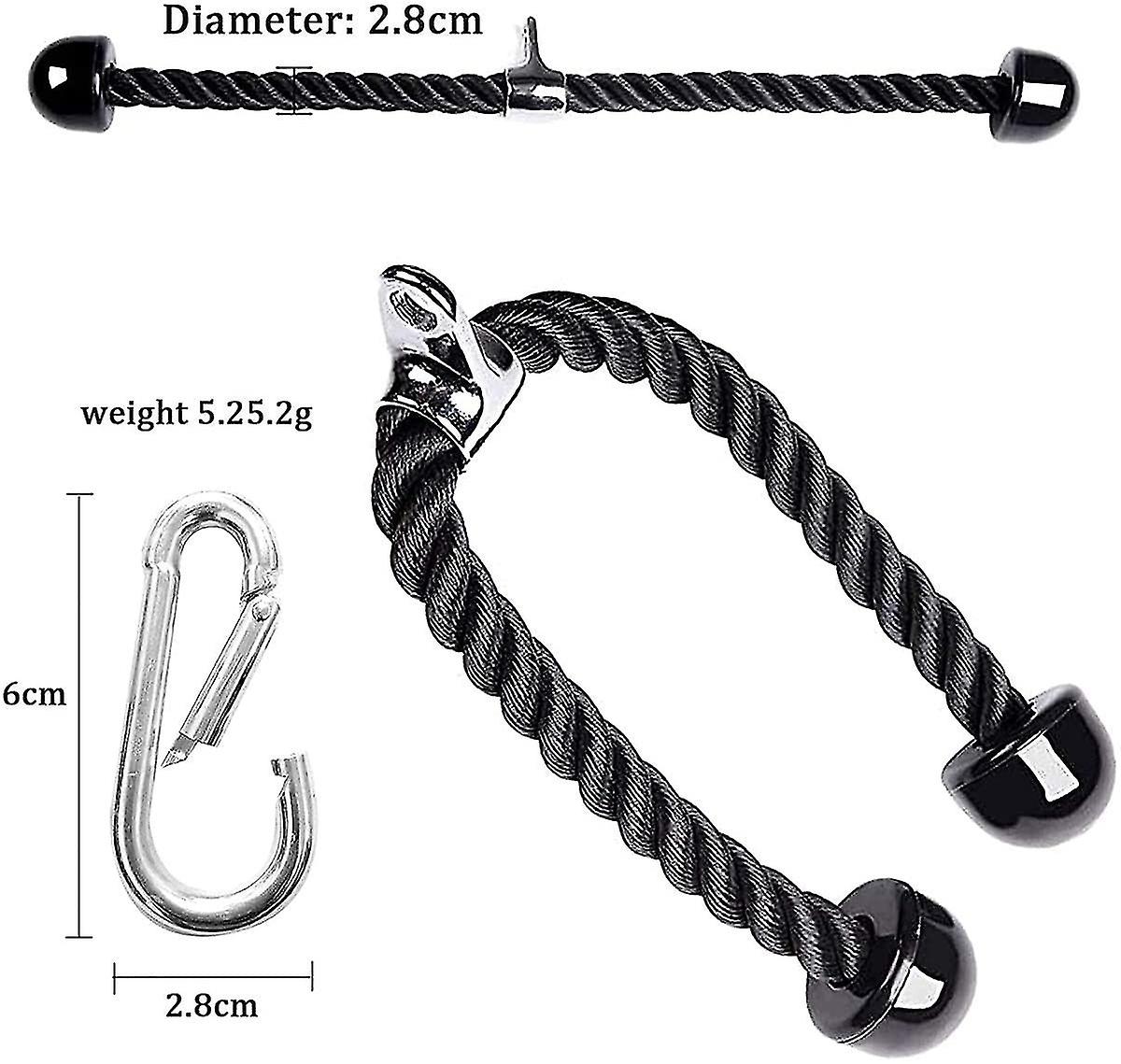 Triceps Push Pull Down Rope Cord, Duty Tricep Rope Cable For Multi Gym ...
