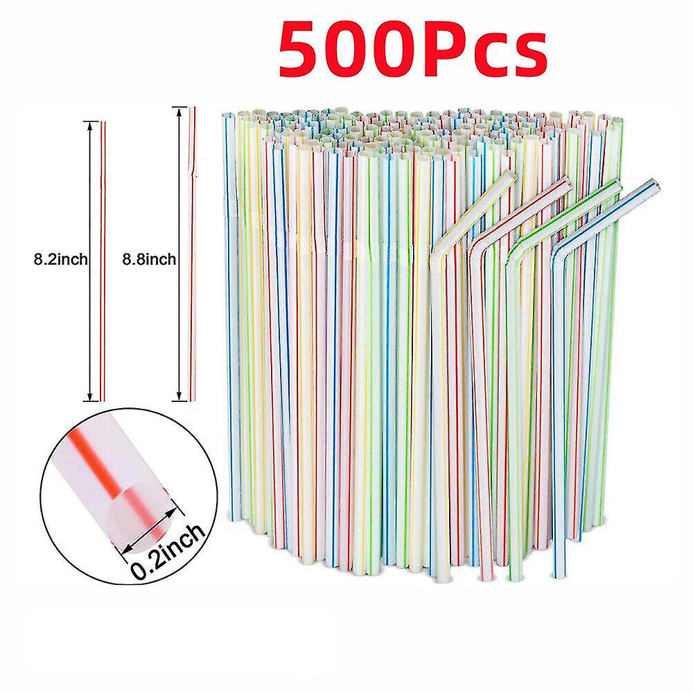 1000x Straws Plastic Bendy Colourful Straws Birthday Wedding Summer ...