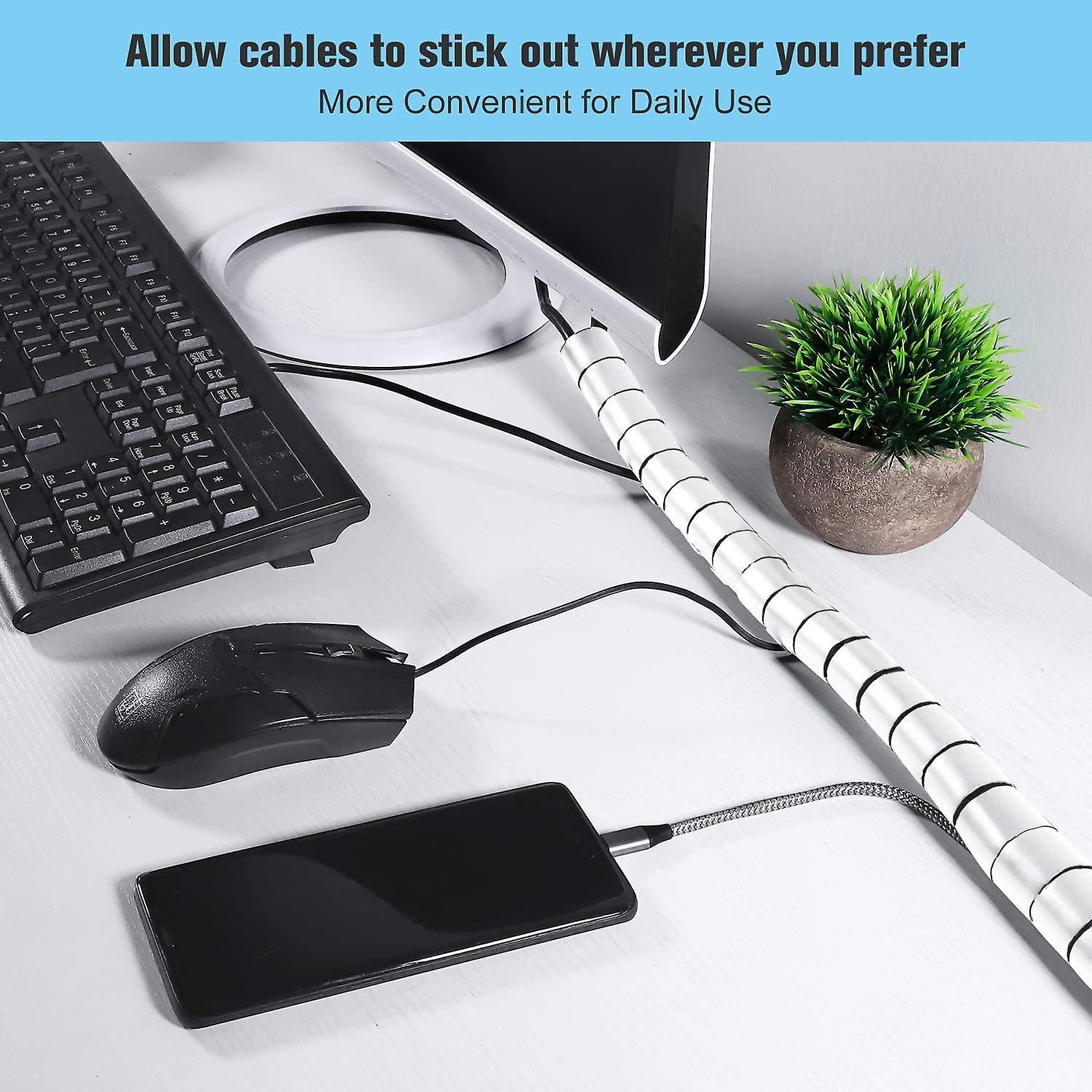 Cable Cover, 10m Flexible Electrical Cable Management Sheath For ...