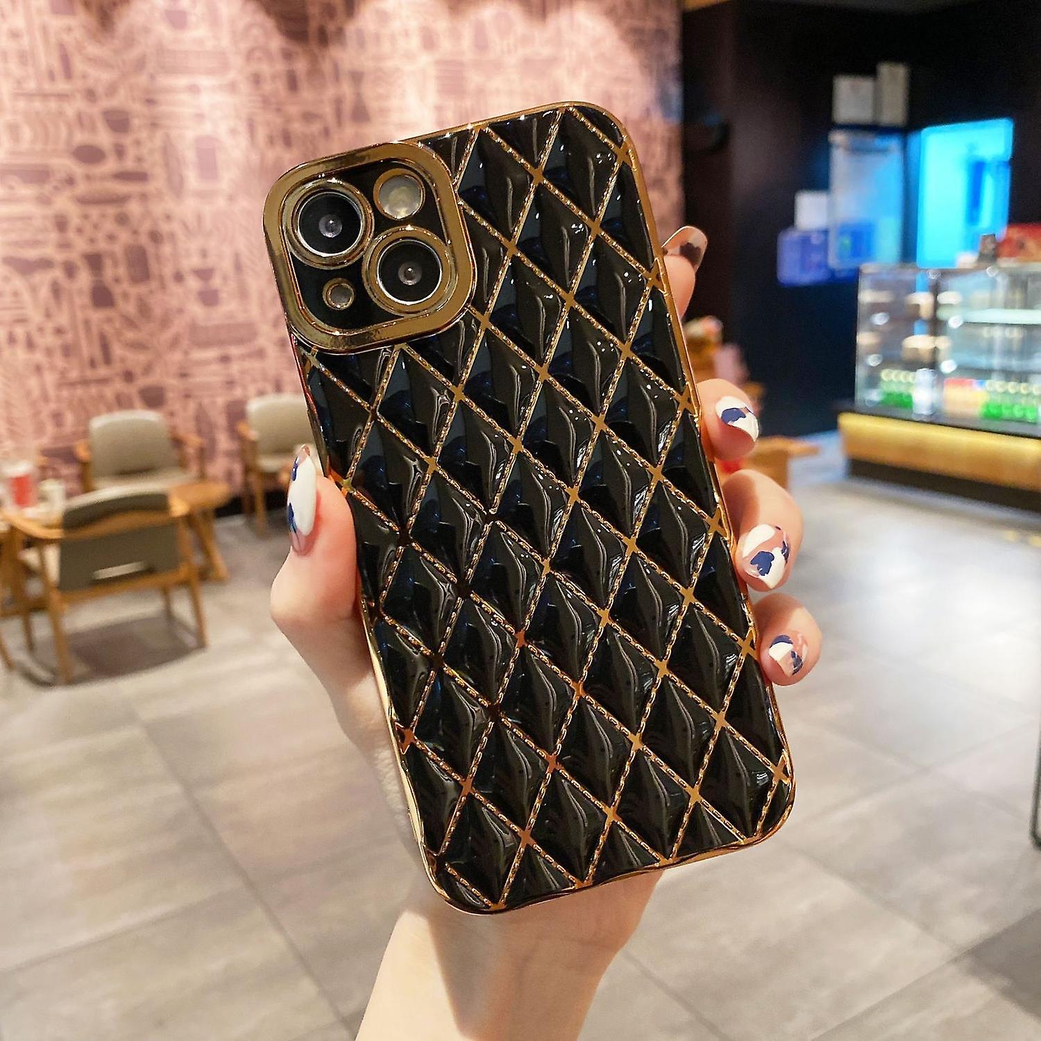 For iPhone 14 Case Scratch-resistant TPU Electroplated Smart Phone ...