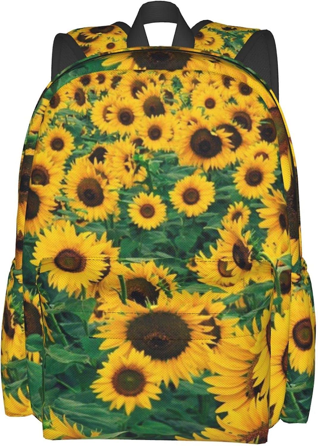 Sunflower Field Print Backpack For Adult, Lightweight Bookbag7459 ...