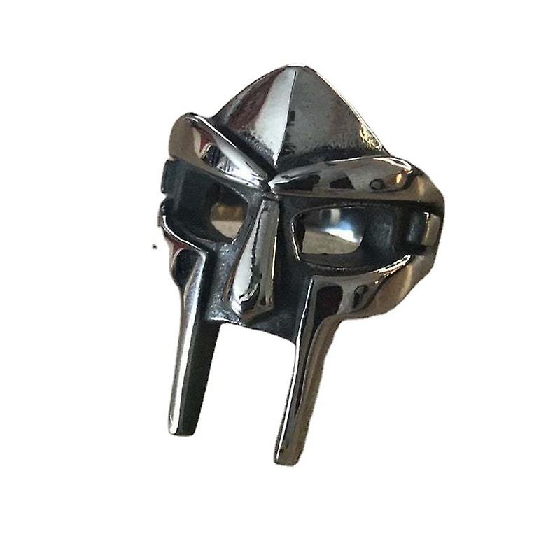 2023 Vintage Goth Hip Hop Mf Doom Mask Rings For Men Punk Style Male ...