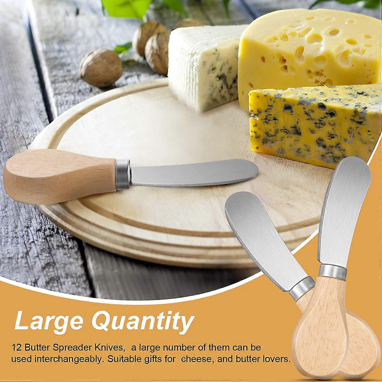 12 Pieces Cheese Spreader Cheese Butter Spreader Stainless 12 pcs ...