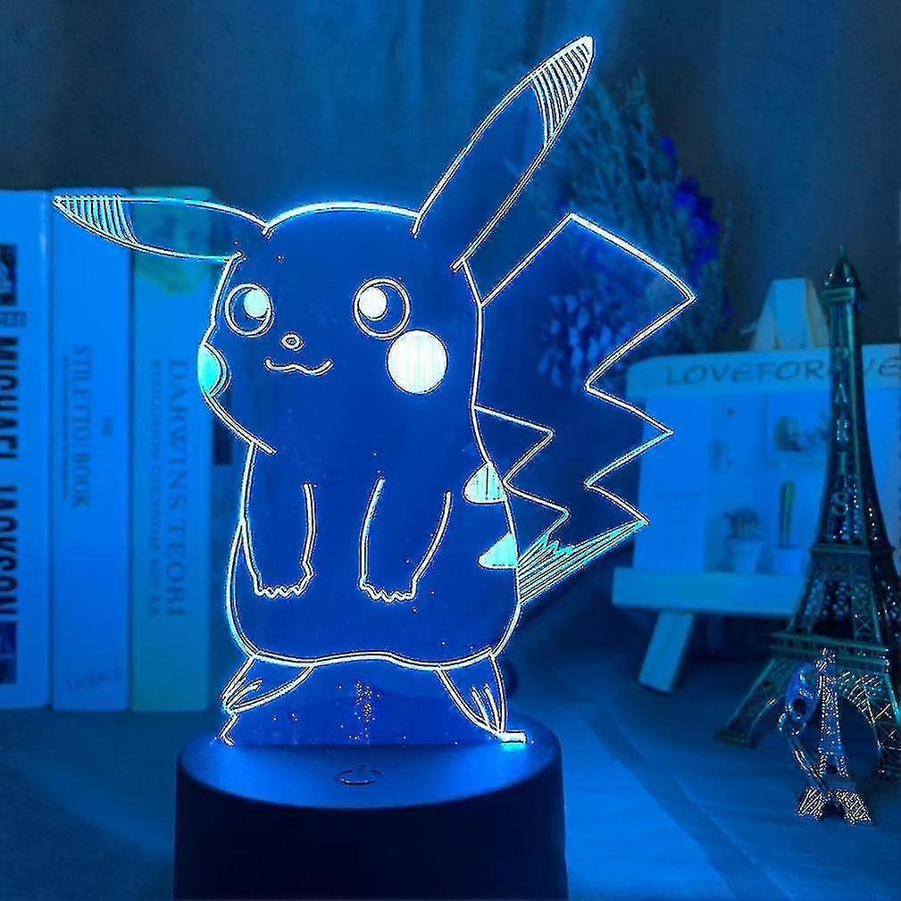 Pikachu 3d Led Night Light Kids Bedroom Table Lamp Colorful | Fruugo UK