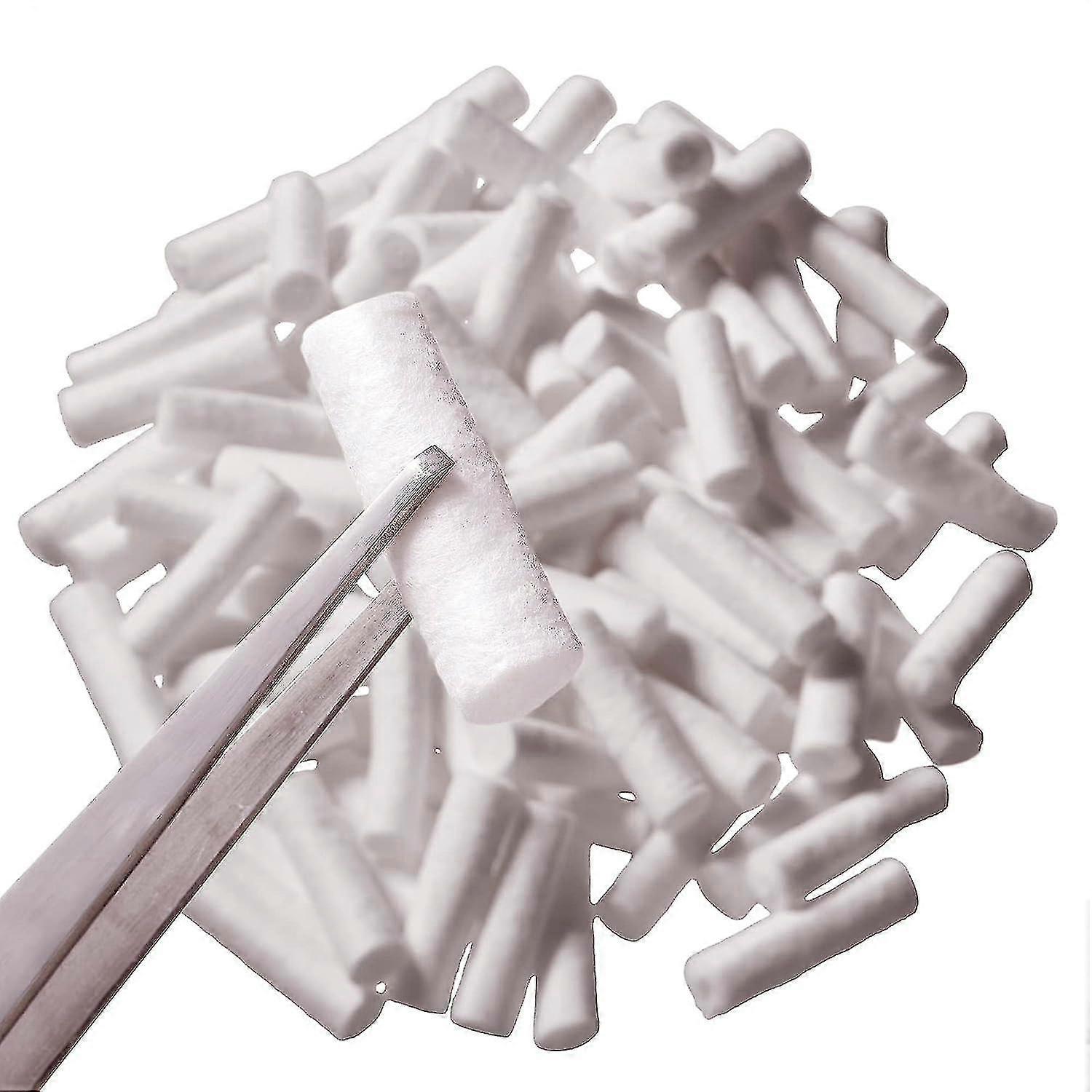 100 Dental Cotton Rolls, One Inch Nosebleed Plugs For Kids Or Adults ...