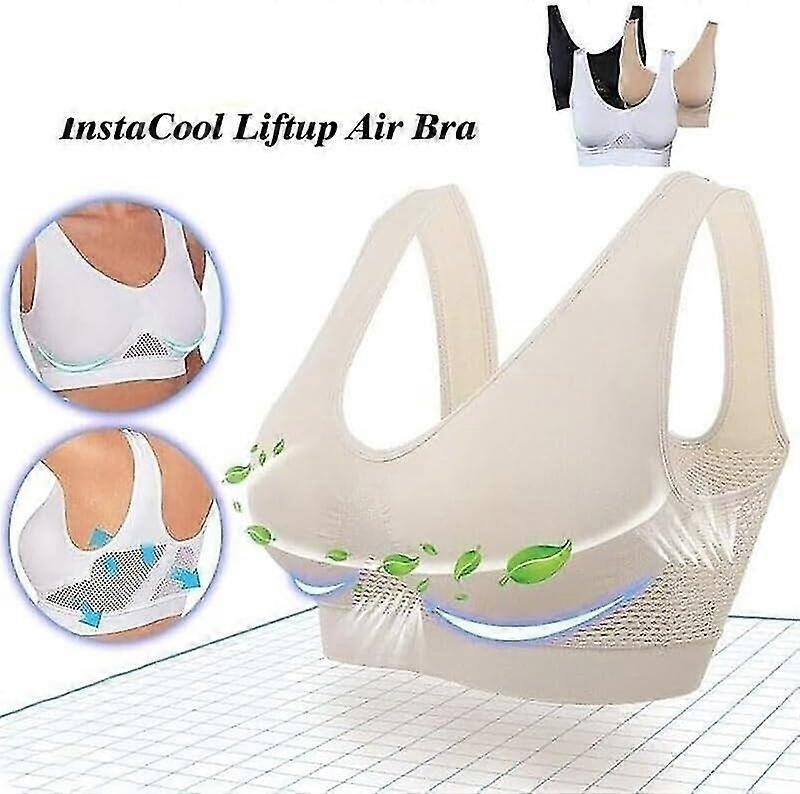 Breathable Cool Liftup Air Bra, 2Pack New Large Size Air Bra Breathable ...
